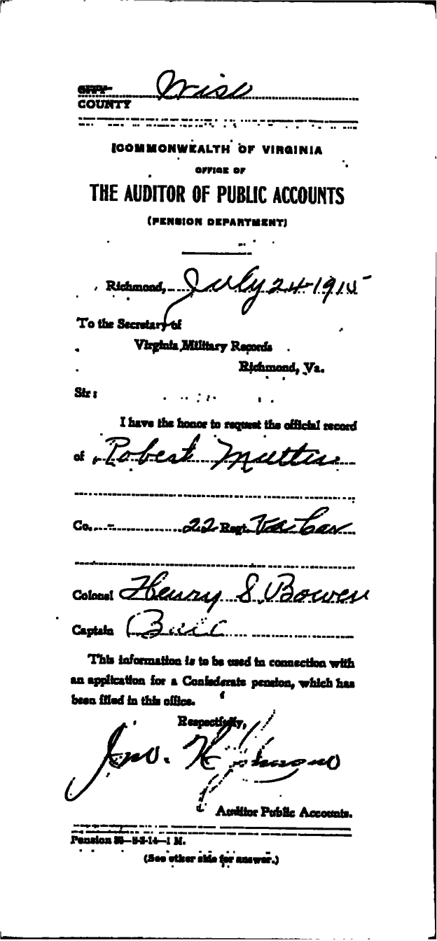 Robert Mutter - Russell County, Virginia in the Civil War